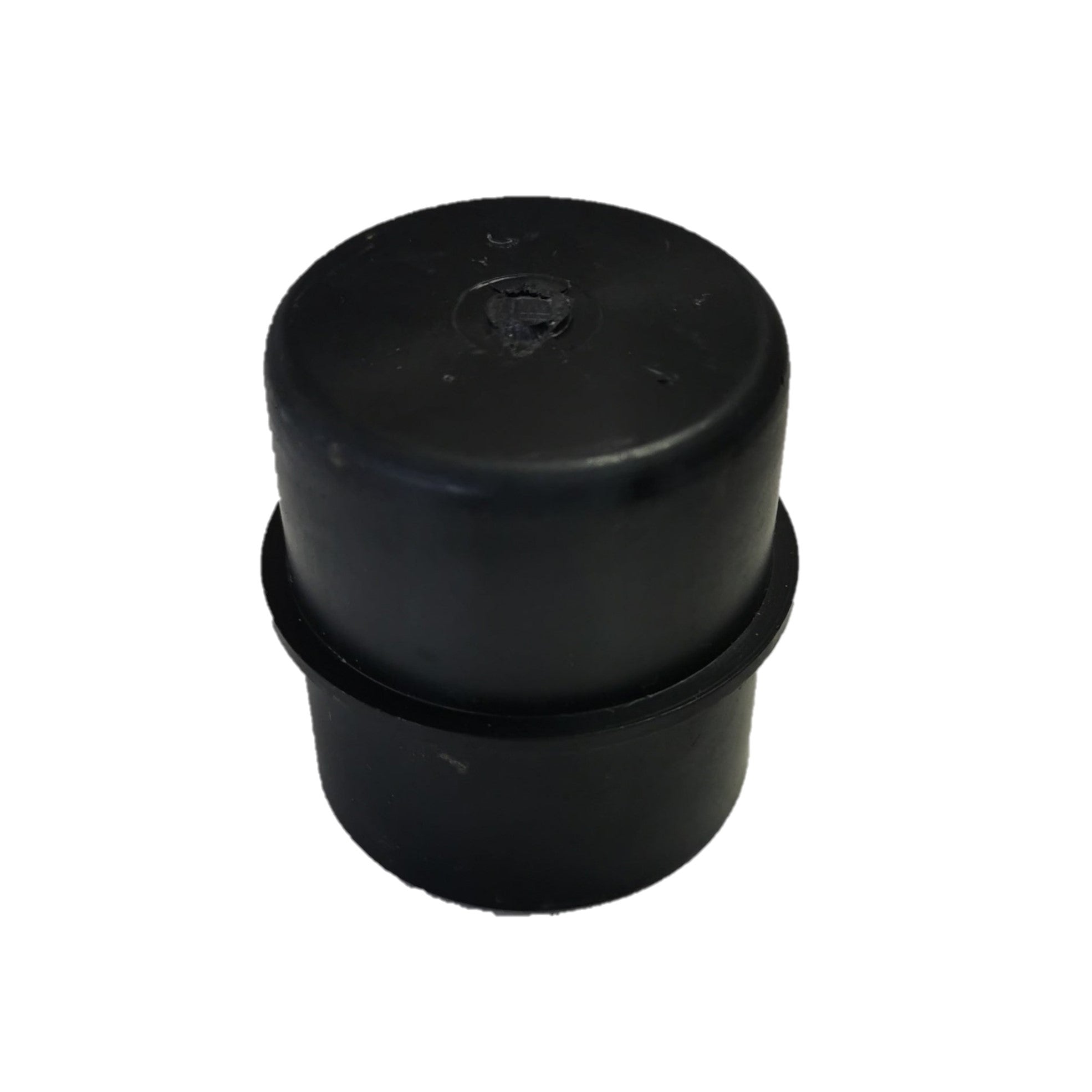 1.5" (43mm OD) Black Blank End Cap For ABS Waste Pipe - Solvent Weld